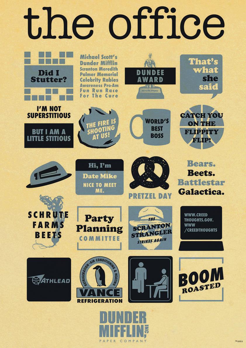 Tableau vintage the office logos | La maison des tableaux