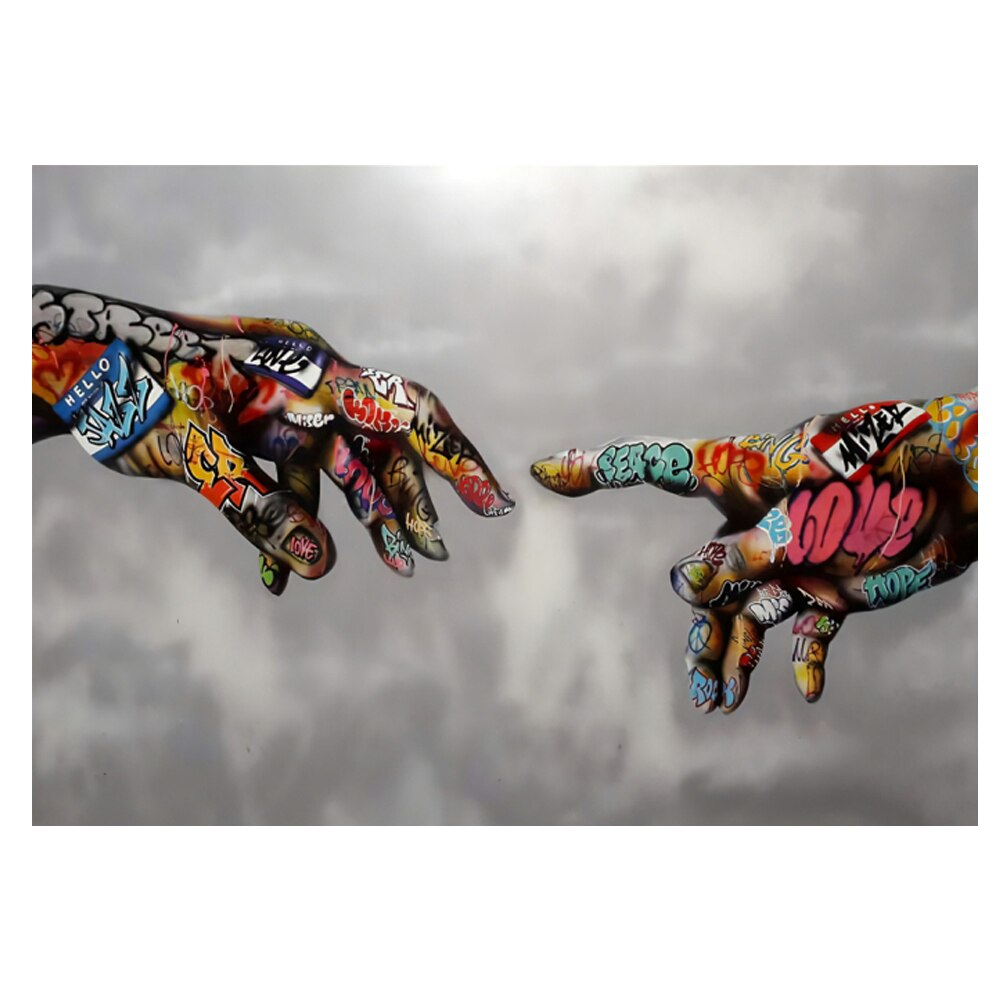 Tableau mains pop art abstrait | La maison des tableaux