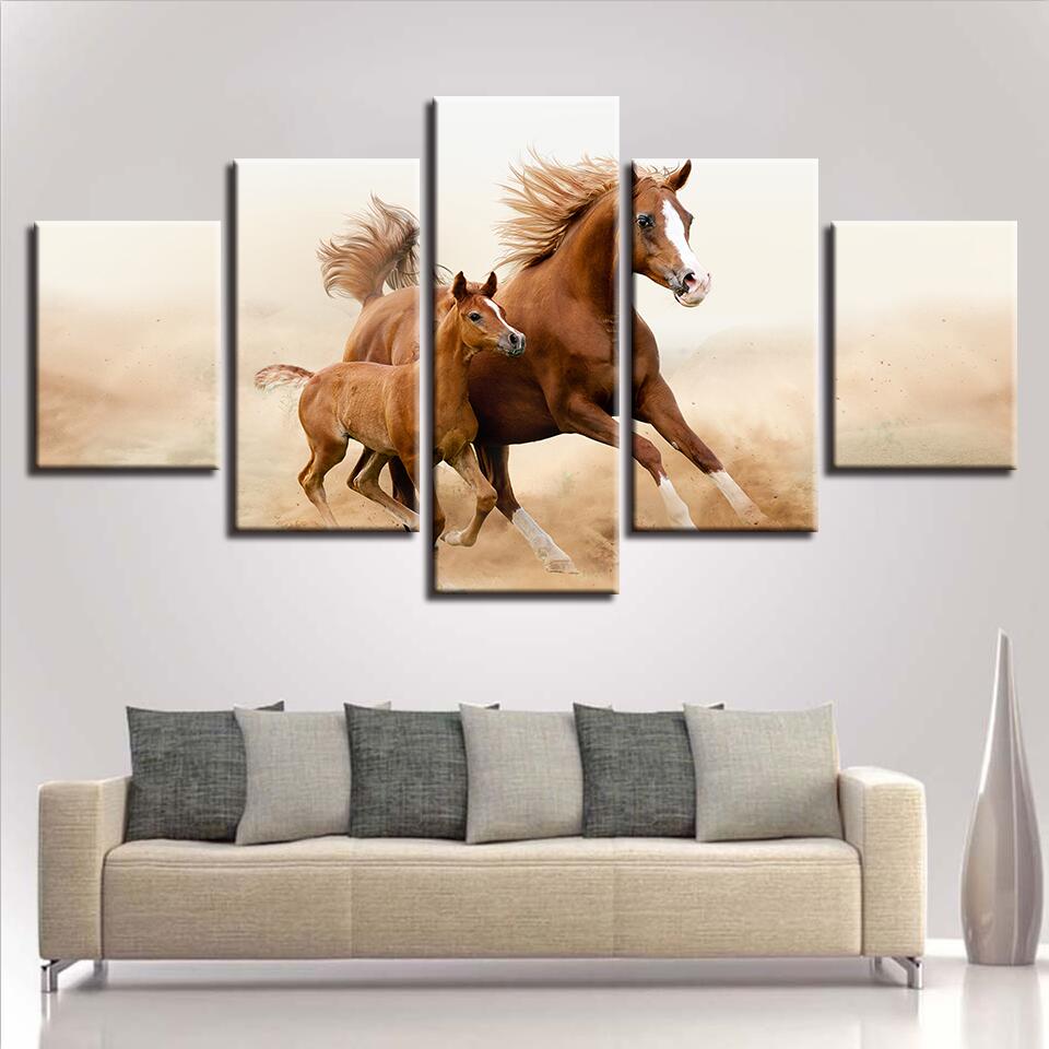 Tableau Cheval et son Poulin | La maison des tableaux